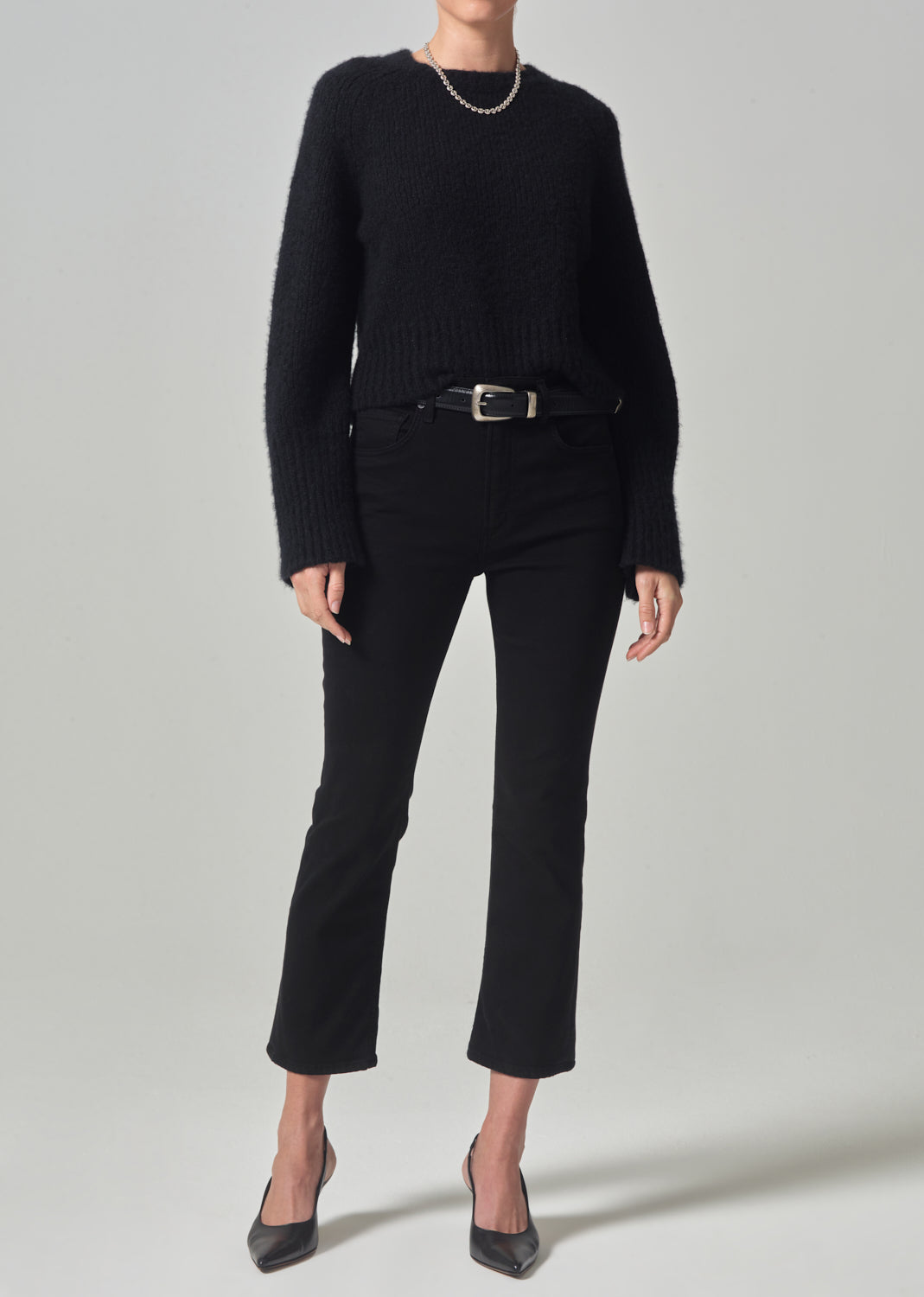 Isola Mid Rise Cropped Boot in Plush Black – Citizens of Humanity