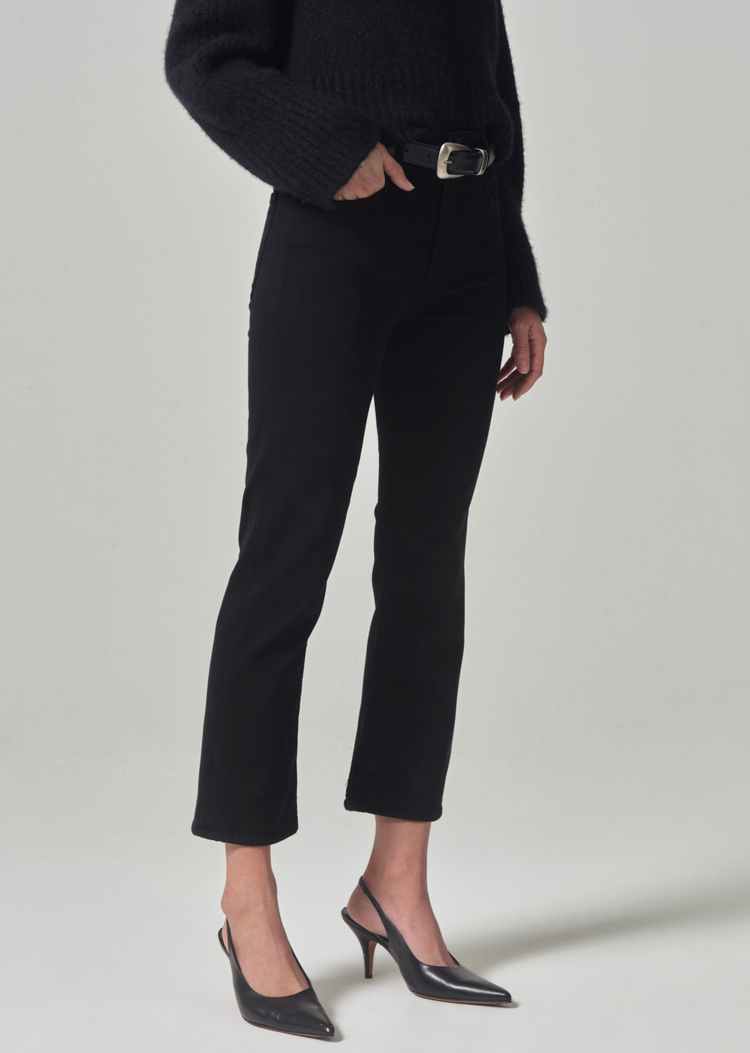 Isola Mid Rise Cropped Boot in Plush Black – Citizens of Humanity