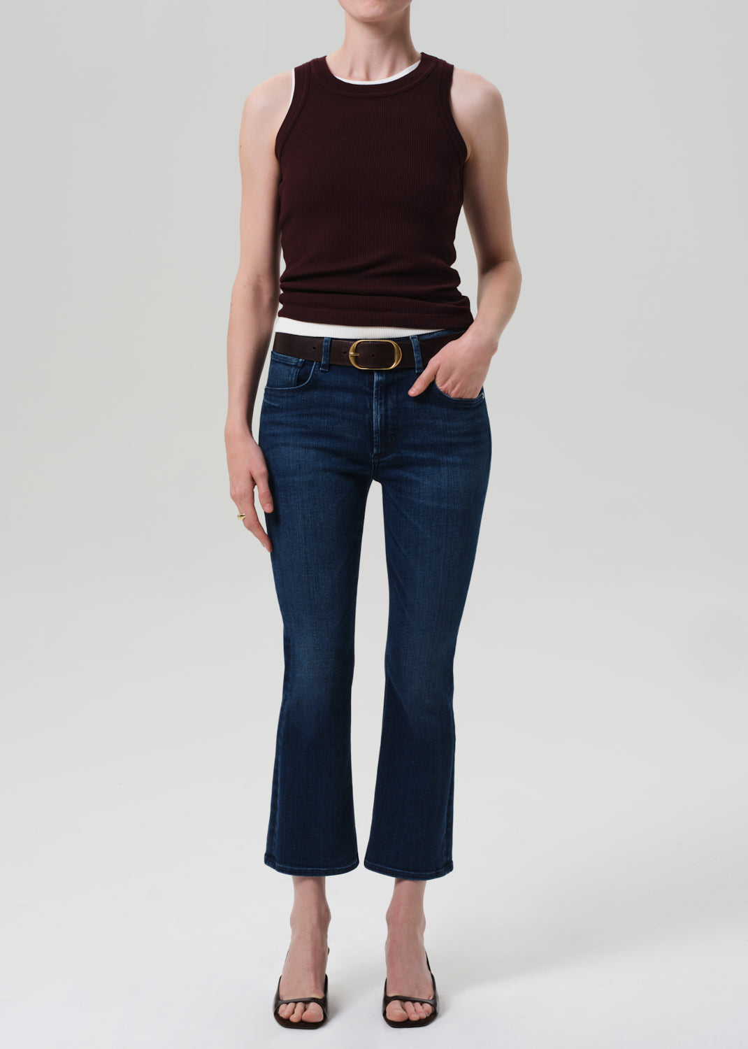 Isola Mid Rise Cropped Boot in Regency – Citizens of Humanity