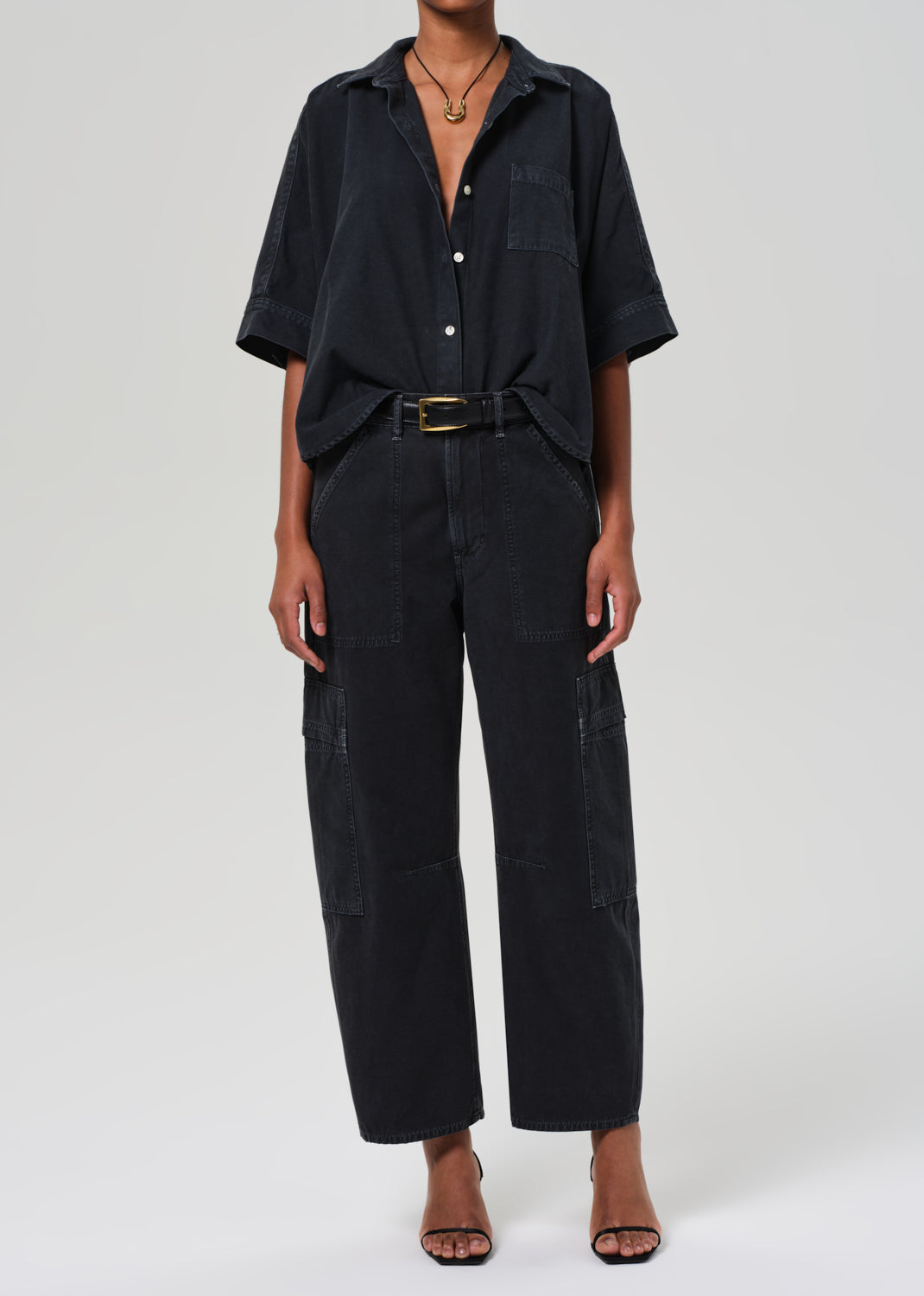 Marcelle Cargo in Washed Black – Citizens of Humanity