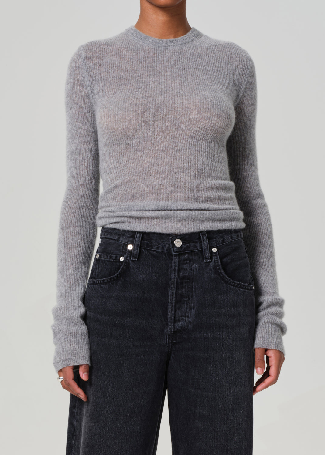 Alessia Crewneck Sweater in Dark Heather Grey – Citizens of Humanity