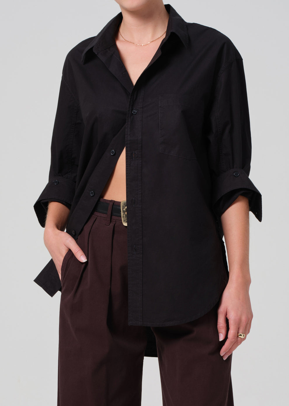 Kayla Shirt in Black – Citizens of Humanity