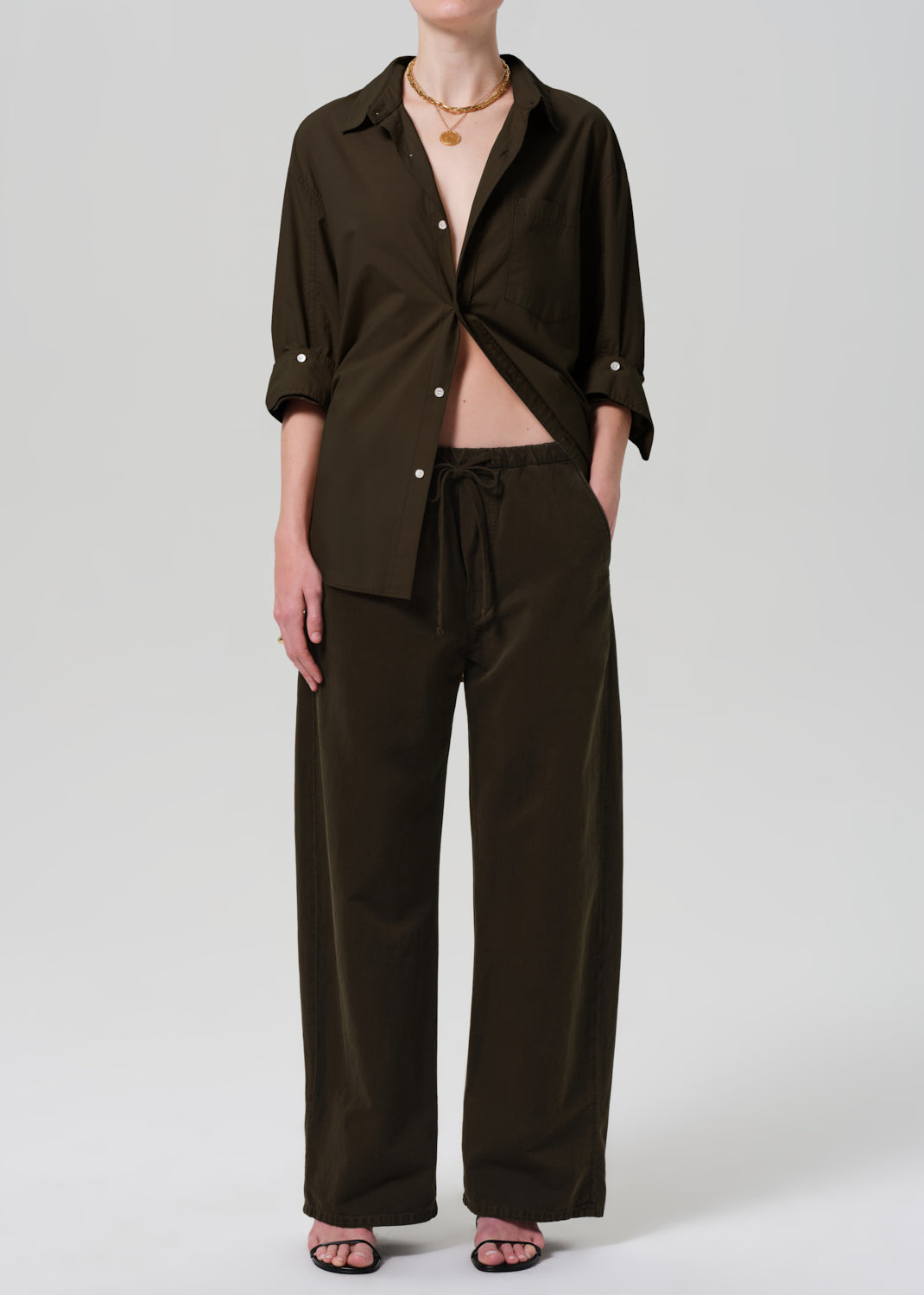 Kayla Shirt in Dark Olive – Citizens of Humanity