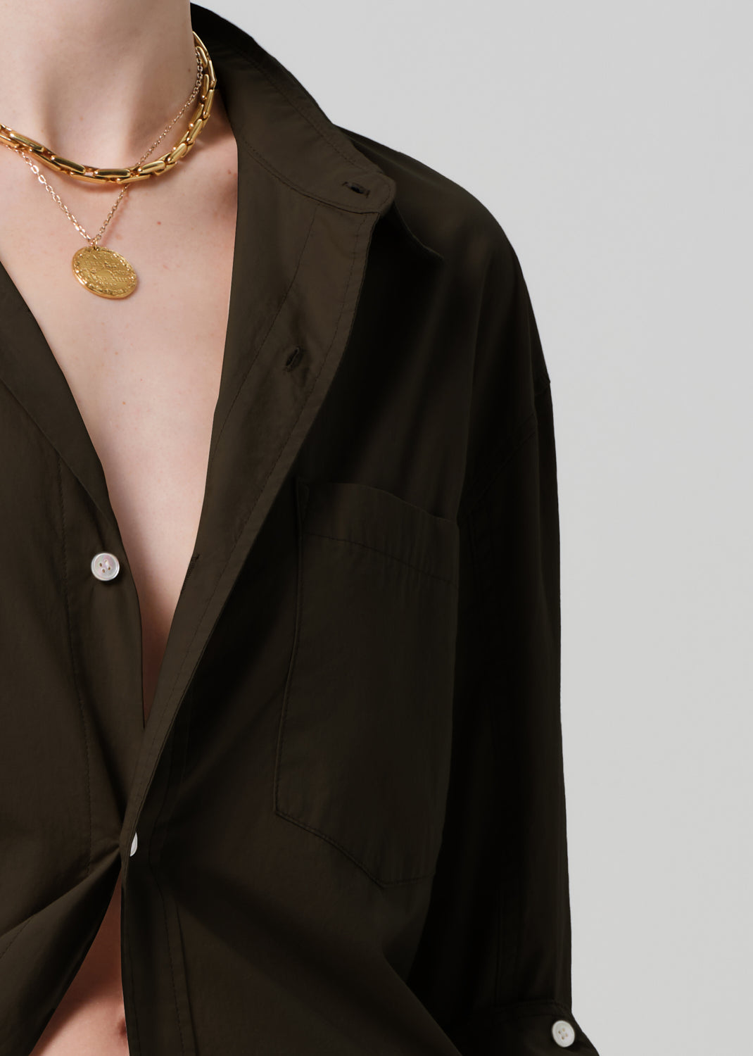 Kayla Shirt in Dark Olive – Citizens of Humanity