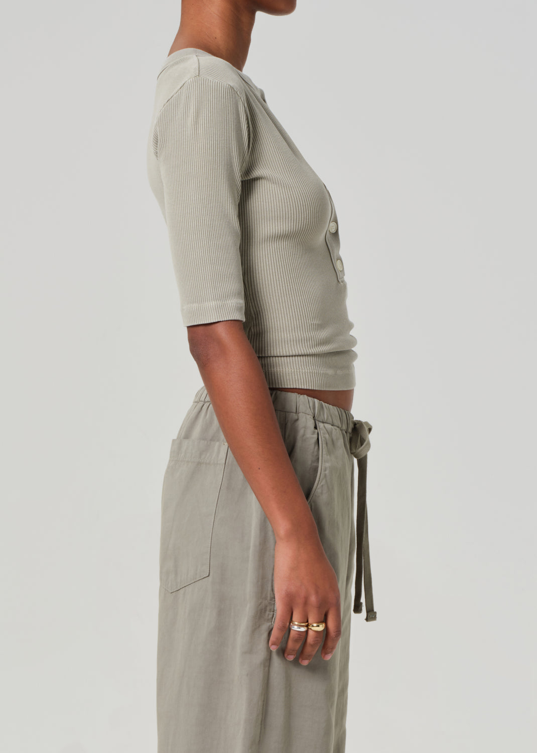Nali Short Sleeve Henley in Flora – Citizens of Humanity