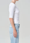 Nali Short Sleeve Henley in White – Citizens of Humanity