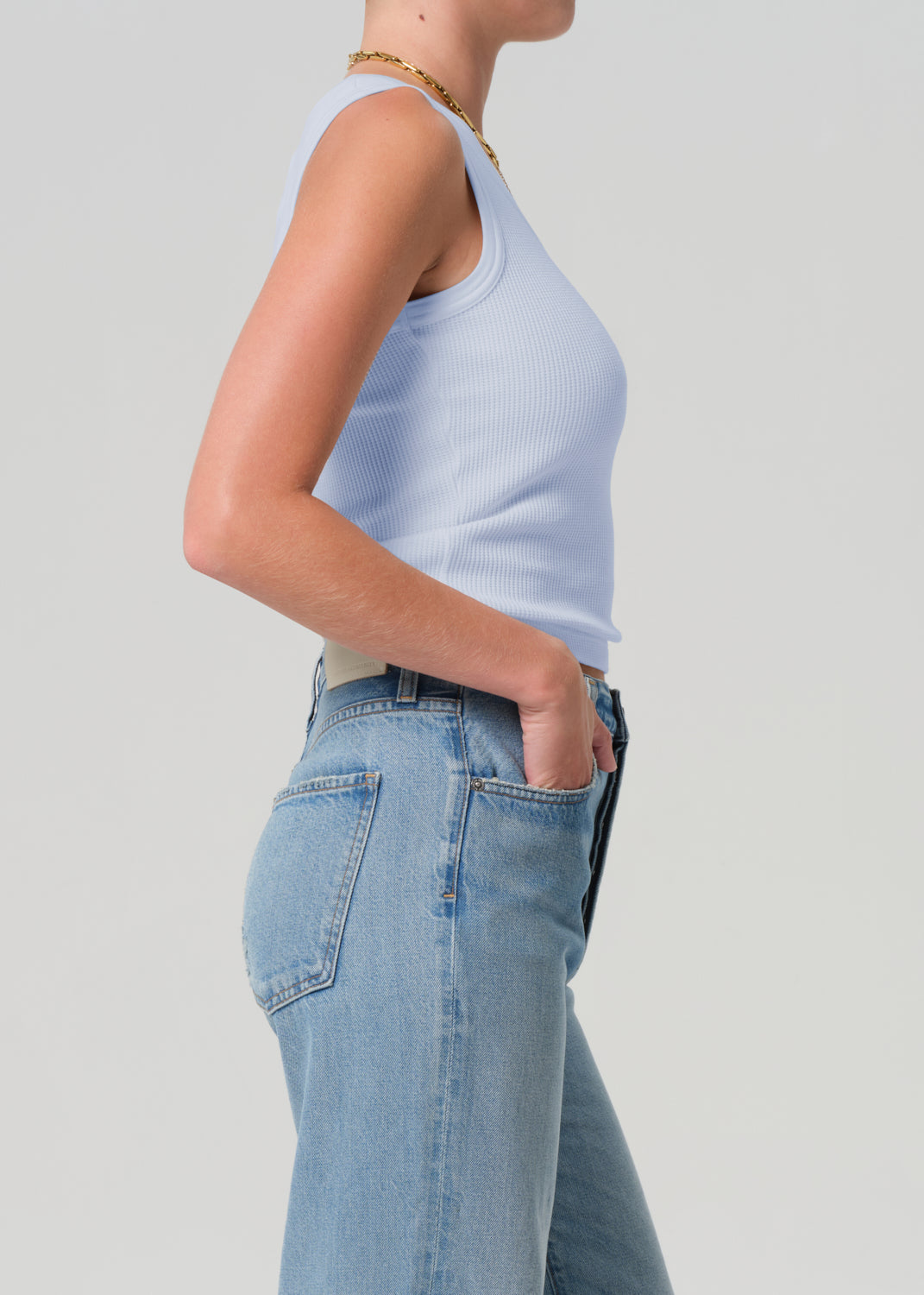 Inez Waffle Tank in Periwinkle – Citizens of Humanity