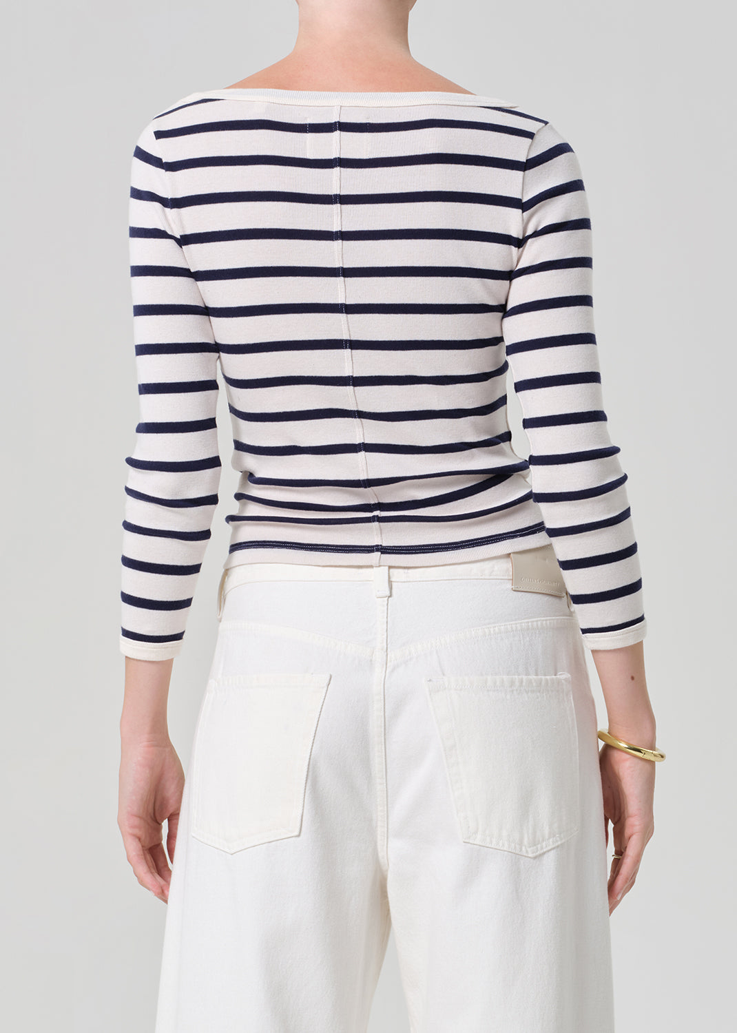 Boat Neck Slim Tee in Azure Stripe – Citizens of Humanity