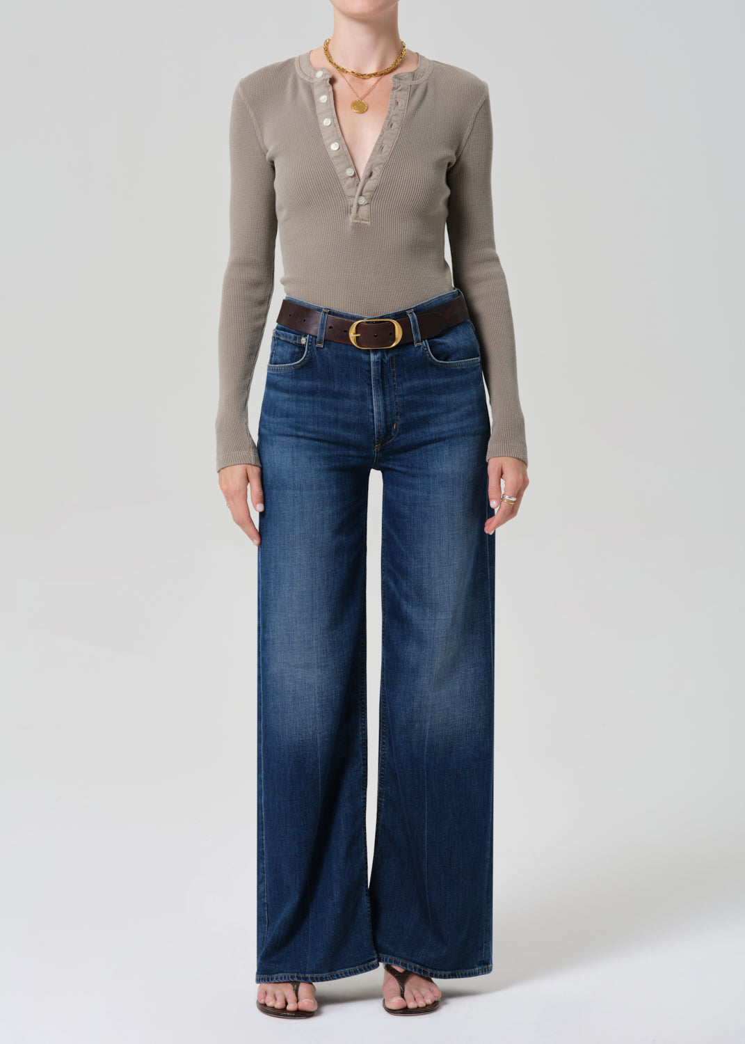 Drea Waffle Henley in Bezal – Citizens of Humanity