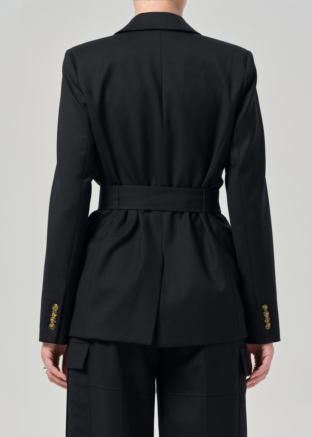 Belted Peak Label Blazer in Black – Citizens of Humanity